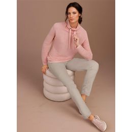 Damen Stehkragenpullover "Lyocell-Baumwoll-Pullover"rosenquarz, meliert, Gr. 46, CREATION L PREMIUM, unifarben, 50% Baumwolle, 50% Lyocell, Pullover
