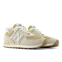 New Balance Damen Sneaker "574", Gr. 41,5schwarzer grau matter, Leder, Synthetik, Textil, Schuhe, mit Gummilaufsohle