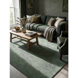 Teppich Kurzflor Waldgr&uuml;n 200x280 cm - DALAR KADIMA DESIGN