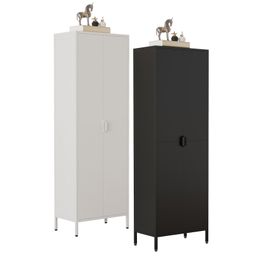 Vcm B&uuml;roschrank mit 4 F&auml;chern B&uuml;cherschrank Metallschrank Ma&szlig;e ca. H. 180 x B. 60 x T. 35 cm - Flokas XL