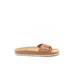 Mandel Pantoletten "Agata" in Hellbraun - 50% | Gr&ouml;&szlig;e 41 | Damen-pantoletten
