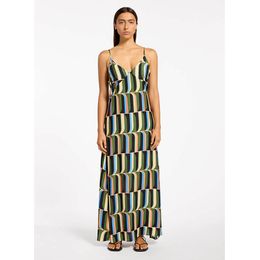 Jets Kleid in Dunkelgr&uuml;n/ Apricot - 60% | Gr&ouml;&szlig;e L | Damen-kleider