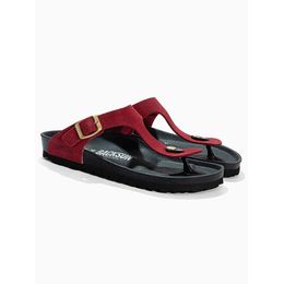 BACKSUN Leder-Zehentrenner "Singapore" in Bordeaux - 58% | Gr&ouml;&szlig;e 37 | Damen-sandalen