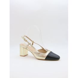 Bellucci Slingpumps in Gold/ Schwarz - 57% | Gr&ouml;&szlig;e 38 | Pumps