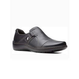 Clarks Leder-Slipper in Schwarz - 66% | Gr&ouml;&szlig;e 37 | Damen-schuhe-halbschuhe