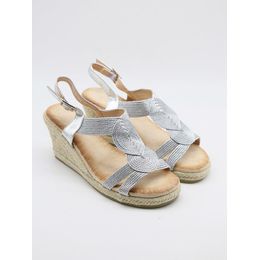 Bellucci Keilsandaletten in Silber - 72% | Gr&ouml;&szlig;e 37 | Damen-sandalen