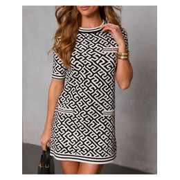 Milan Kiss Kleid in Schwarz/ Wei&szlig; - 57% | Gr&ouml;&szlig;e M | Damen-kleider