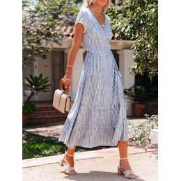 Milan Kiss Kleid in Blau/ Creme - 60% | Gr&ouml;&szlig;e M | Damen-kleider