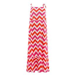 Zwillingsherz Kleid "Zick-Zack" in Rot/ Pink - 80% | Gr&ouml;&szlig;e S/M | Damen-kleider