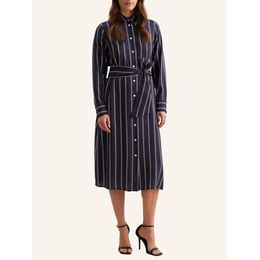 Seidensticker Kleid in Dunkelblau/ Wei&szlig; - 72% | Gr&ouml;&szlig;e 40 | Damen-kleider