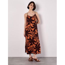 Apricot Kleid in Orange/ Schwarz - 45% | Gr&ouml;&szlig;e M | Damen-kleider