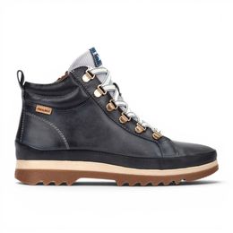 Pikolinos Damen Blaue Lederschuhe Sneaker Winter-Schn&uuml;rstiefel &ndash; Vigo