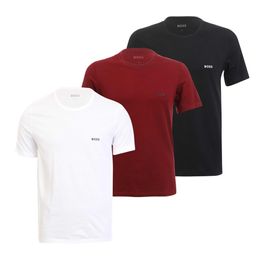 BOSS - T-Shirt f&uuml;r Herren (3er-Pack) (Schwarz/Wei&szlig;/Weinrot)