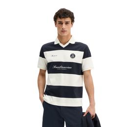 Marc O'Polo MARC O'POLO Herren Poloshirt "aus schwerer Bio-Baumwoll-Qualit&auml;t"dunkelblau, Gr. XXL, gestreift, Obermaterial: 100% Baumwolle, Shirts