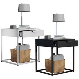 Vcm Nachtschrank Beistelltisch Nachttisch Ma&szlig;e ca. H. 50 x B. 43 x T. 41 cm - Flokas S