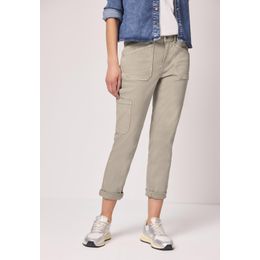 Street One Damen Loose-fit-Jeansbeige washed, Gr. 32, unifarben, Jeans, 81% Baumwolle, 17% Polyester, 2% Elasthan, Jeans, im Loose Fit