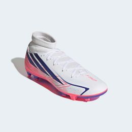 Damen Fu&szlig;ballschuh "F50 HYPERFAST CLUB MID, FESTE / GEMISCHTE B&Ouml;DEN", adidas Performance, Gr. 46cloud wei&szlig;, solar lila, solar turbo, Synthetik,