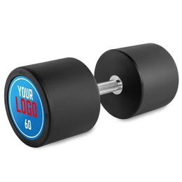 Rubber Dumbbell - Customer Logo - 60.0 kg