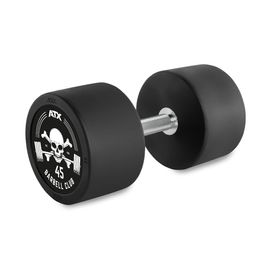 Rubber Dumbbell - Barbell Club Logo - 45.0 kg