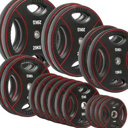 Vorteilspaket! 175 kg - 30 mm Polyurethan 4-Grip Hantelscheiben