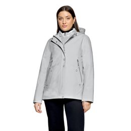 Betty Barclay Damen Outdoorjacke "Damen mit Kapuze", grau, Gr. 36, Obermaterial: 100% Polyester. Besatz: 100% Polyamid. Futter: 100% Polyester.