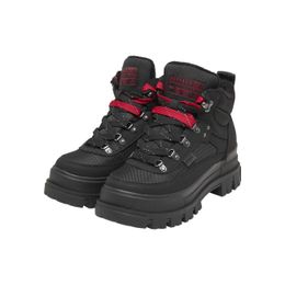 Buffalo Damen Stiefel "Buffalo ASPHA COM HIKE MID - VEGAN NUBUCK/ NYLON", Gr. 39schwarz, Kunstfaser, unifarben, Schuhe