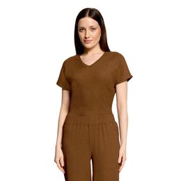 Betty Barclay Damen Culotte "Damen mit Gummizug"classic nougat, Gr. 46, Stoff, Obermaterial: 99% Polyester, 1% Elasthan, Hosen