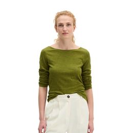 Marc O'Polo MARC O'POLO Damen Langarmshirt "aus Organic Cotton-Qualit&auml;t"shaded fern, Basic, Gr. XS, unifarben, Obermaterial: 100% Baumwolle, Shirts