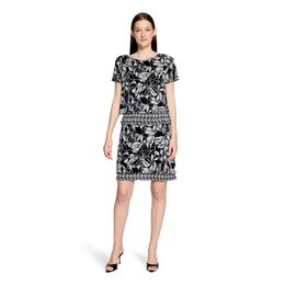 Betty Barclay Damen Sommerkleid "Damen mit U-Boot-Ausschnitt", schwarz-wei&szlig;, Gr. 38, Obermaterial: 100% Polyamid. Besatz: 100% Polyamid. Futter: 100%