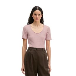Marc O'Polo MARC O'POLO Damen T-Shirt "aus Slub-Jersey"mild rose, Basic, Gr. XS, unifarben, Obermaterial: 100% Baumwolle, Shirts