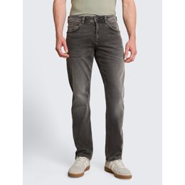 Tom Tailor Herren 5-Pocket-Jeans "MARVIN", grau, Gr. 33, Denim/Jeans, Obermaterial: 99% Baumwolle, 1% Elasthan, Jeans, mit kleinem Logo-Print