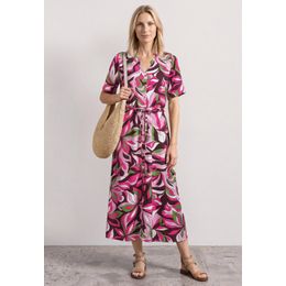 Street One Damen Maxikleidmagenta dream, Gr. 44, gemustert, Stoff, 100% Viskose, Kleider, aus Viskose