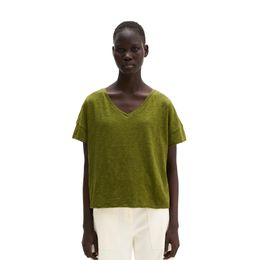 Marc O'Polo MARC O'POLO Damen T-Shirt "aus Slub-Jersey"shaded fern, Basic, Gr. S, unifarben, Obermaterial: 100% Baumwolle, Shirts