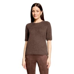 Betty Barclay Damen Kurzarmshirt "Damen kurzarm"muskat, Basic, Gr. 46, Strick, Obermaterial: 64% Polyacryl, 36% Polyamid, Shirts