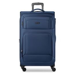 SMARTBOX Trolley "Edition 04 4 Rollen Trolley 78 cm mit Dehnfalte"royal, Polyester, Koffer