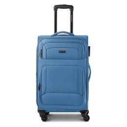 SMARTBOX Trolley "Edition 04 4 Rollen Trolley 67 cm mit Dehnfalte"hellblau, Polyester, Koffer