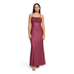 Vera Mont Damen Abendkleid "Damen im Glitzer-Look"pink, schwarz pink, Gr. 34, Netz, Obermaterial: 100% Polyester. Besatz: 100% Polyamid. Futter: 100%