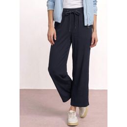 Street One Damen Stoffhose "Style Emee"shadowed navy (l&auml;nge 26), Gr. 40, unifarben, Web, Obermaterial: 100% Viskose, Hosen, 3/4-Sommerhose mit