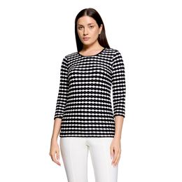 Betty Barclay Damen 3/4-Arm-Shirt "Damen mit Rundhalsausschnitt"schwarz, wei&szlig;, Gr. 40, Jersey, Obermaterial: 62% Polyester, 36% Viskose, 2% Elasthan,