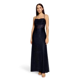 Vera Mont Damen Abendkleid "Damen im Glitzer-Look"dunkelblau, dunkelblau, Gr. 42, Netz, Obermaterial: 100% Polyester. Besatz: 100% Polyamid. Futter: