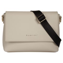 Bugatti Damen Umh&auml;ngetasche "ELLA SAFFIANO"beige, Polyurethan (PU), Taschen
