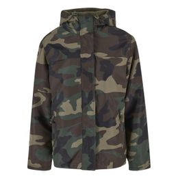 Brandit Damen Allwetterjacke "Brandit Damen Ladies Windbreaker Frontzip"woodland, Gr. XL, mehrfarbig, 100% Polyester, Jacken