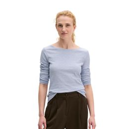 Marc O'Polo MARC O'POLO Damen Langarmshirt "aus Organic Cotton-Qualit&auml;t"morning blau, Basic, Gr. L, unifarben, Obermaterial: 100% Baumwolle, Shirts