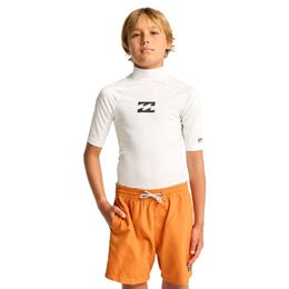 Billabong Kinder Rash Guard "Waves All Day"wei&szlig;, Gr. M, Obermaterial:85% Polyester, 15% Elasthan., Shirts