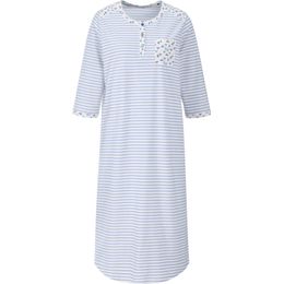 w&auml;schepur Damen Nachthemd im Muster-Mix bleu-gestreift Gr&ouml;&szlig;e 48/50