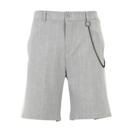 2Y Premium Herren Sweatshorts "2Y Premium 2Y Wide Pinstripe Shorts"grau, Gr. XXL, gestreift, 70% Baumwolle, 27% Polyester, 3% Elasthan, Hosen
