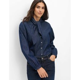 Brax Damen Klassische Bluse "Style VELIA", blau, Gr. 48, Web, 100% Baumwolle, Blusen