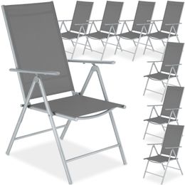 TecTake&reg; Gartenstuhl, klappbar, 8-fach verstellbare R&uuml;ckenlehne, 54,5 x 65 x 107,5 cm