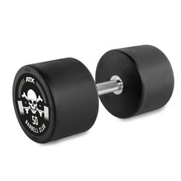 Rubber Dumbbell - Barbell Club Logo - 50.0 kg