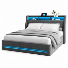 Joyfair Polsterbett, Grau, Metall, 140x200 cm, Schlafzimmer, Betten, Polsterbetten
